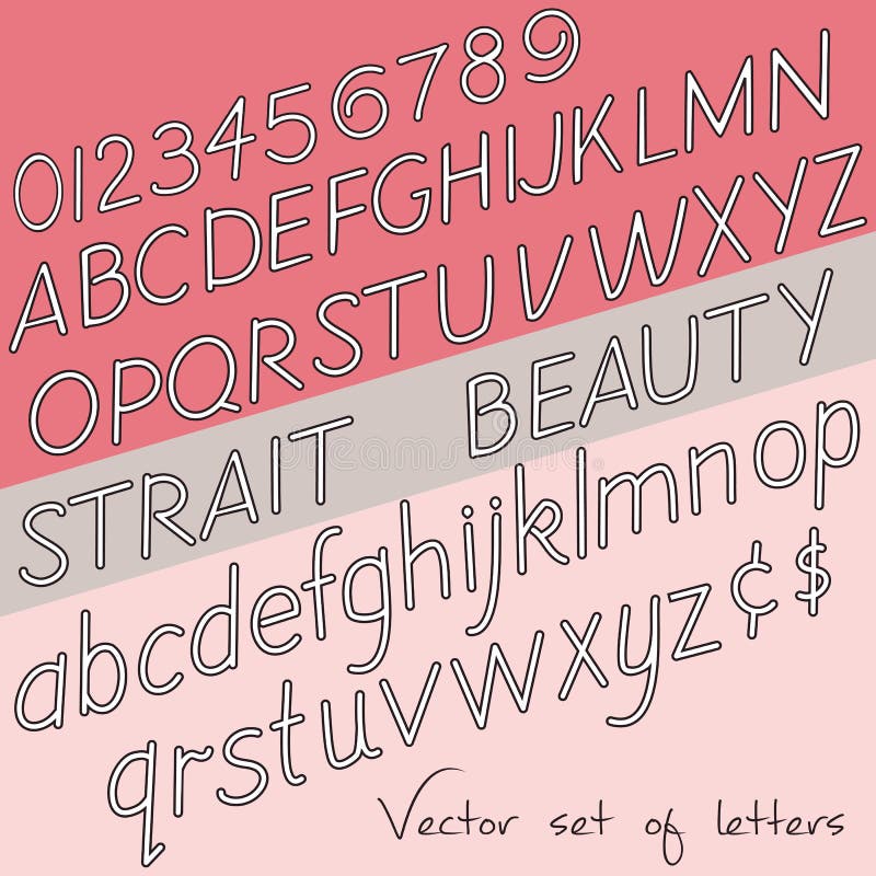 Collection of Vector Retro Letters, Font, Alphabet Stock Vector ...