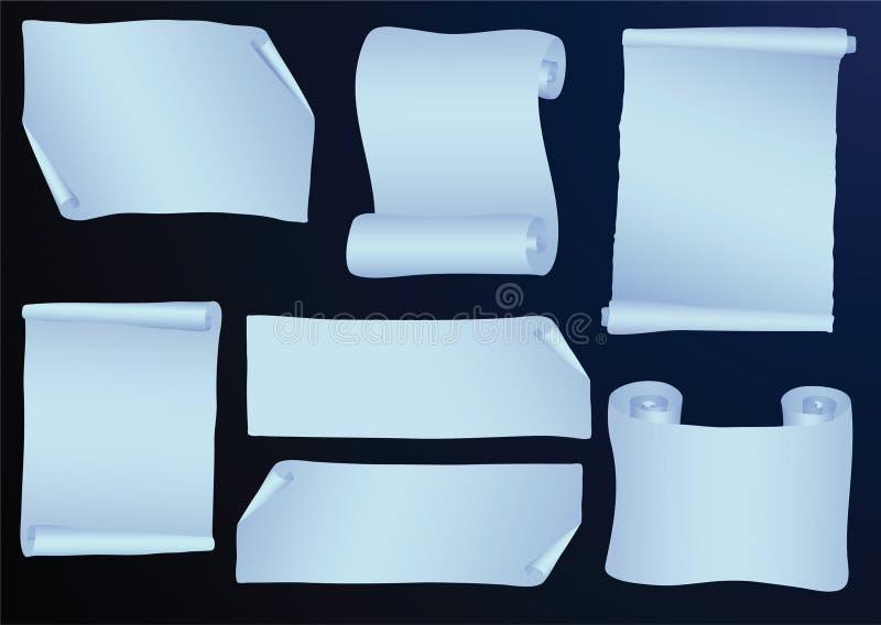 Collection of Vector Scroll Stock Vector - Illustration of abstract ...