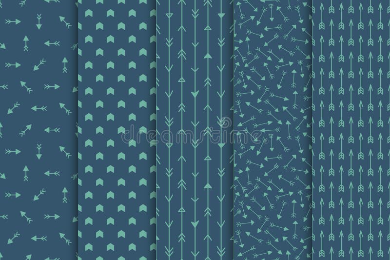 Vector Arrows Background - Hand Drawn Design. Seamless Stylish Pattern ...