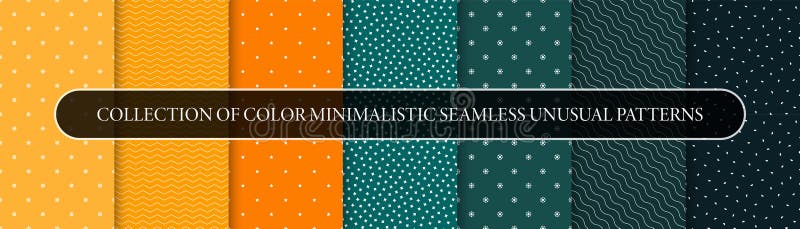 Collection of Vector Seamless Minimalistic Patterns. Modern Stylish ...