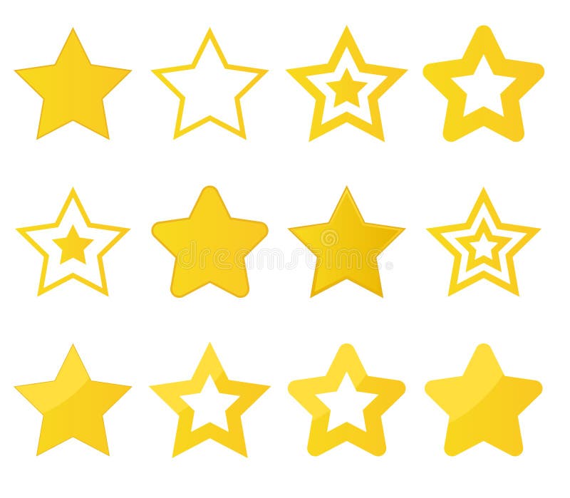 Star Line Divider Silhouette. Simple Vector Illustration Isolated on ...