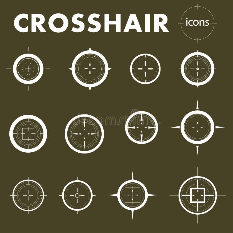 Collection of Vector Targets. Stock Vector - Illustration of crosshair ...