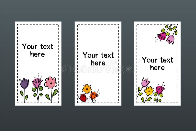 Collection of Vector Template Label with Flowers Stock Vector ...