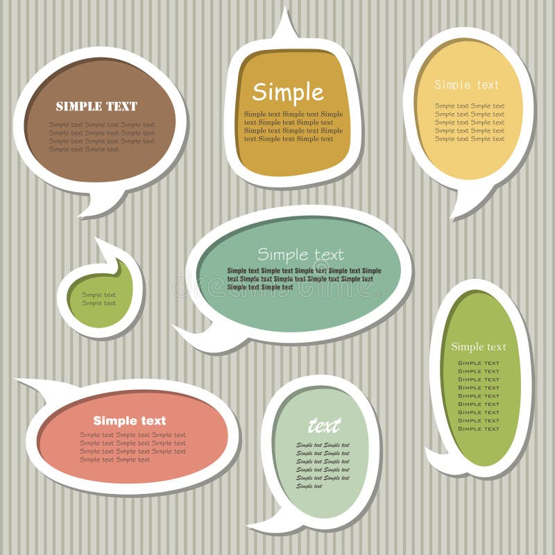 Collection of Cute Text Frames Stock Vector - Illustration of message ...