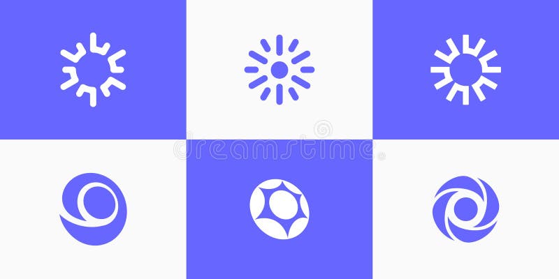 Collection of Vector Variations of Sunlight Logo Designs Stock Vector ...