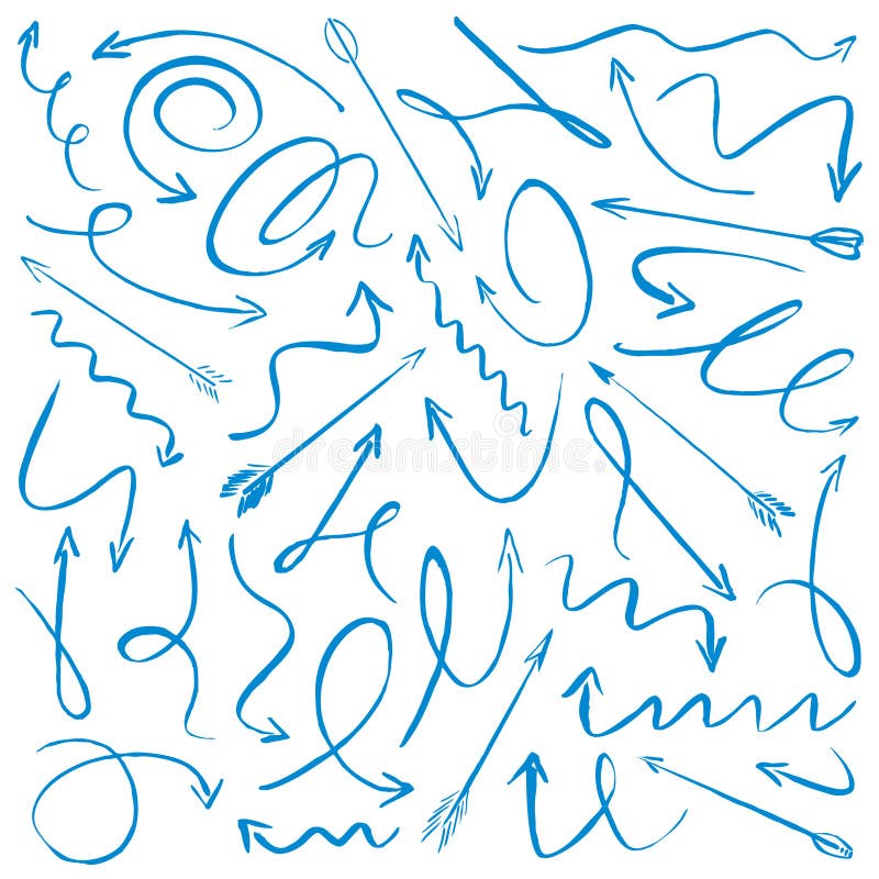 Collection of Vector White Arrows Stock Vector - Illustration of ...