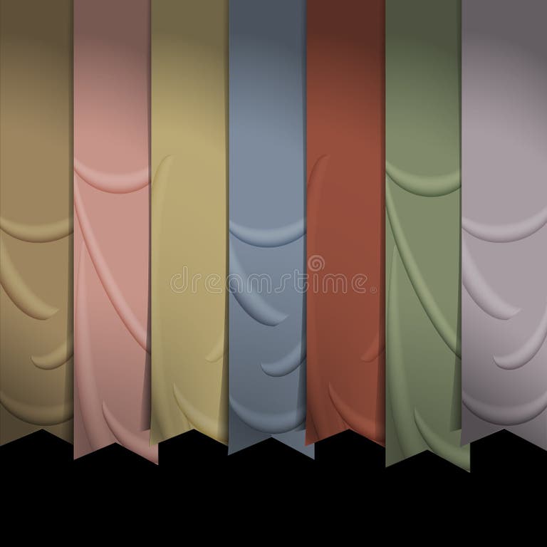 Collection of Vertical Ribbons for Design Stock Vector - Illustration ...