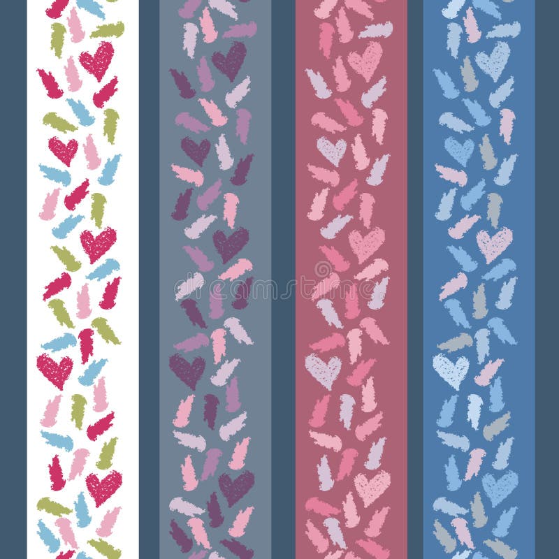 Collection of Vertical Seamless Borders Stock Vector - Illustration of ...