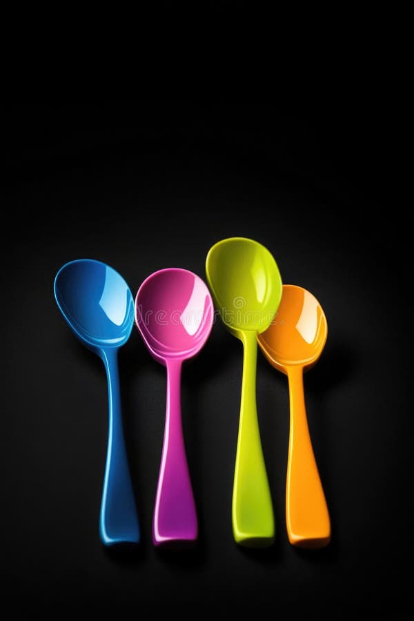 Colorful Spoons stock image. Image of utensils, food - 381283187