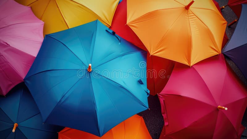 A Collection of Vibrant Umbrellas Arranged Side by Side. Perfect for ...