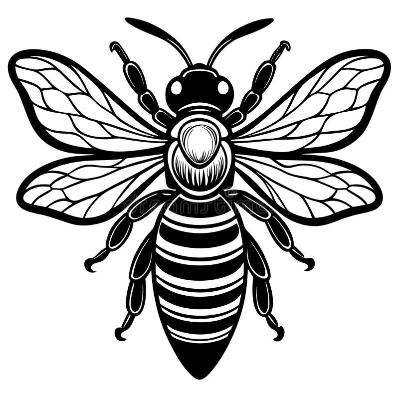 Buzzing with Life: Bee Vector Illustrations Stock Illustration ...