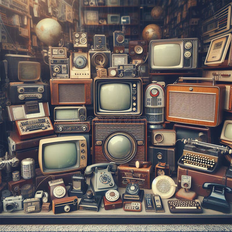 A Collection of Vintage Electronic Objects from the 1950s Stock ...