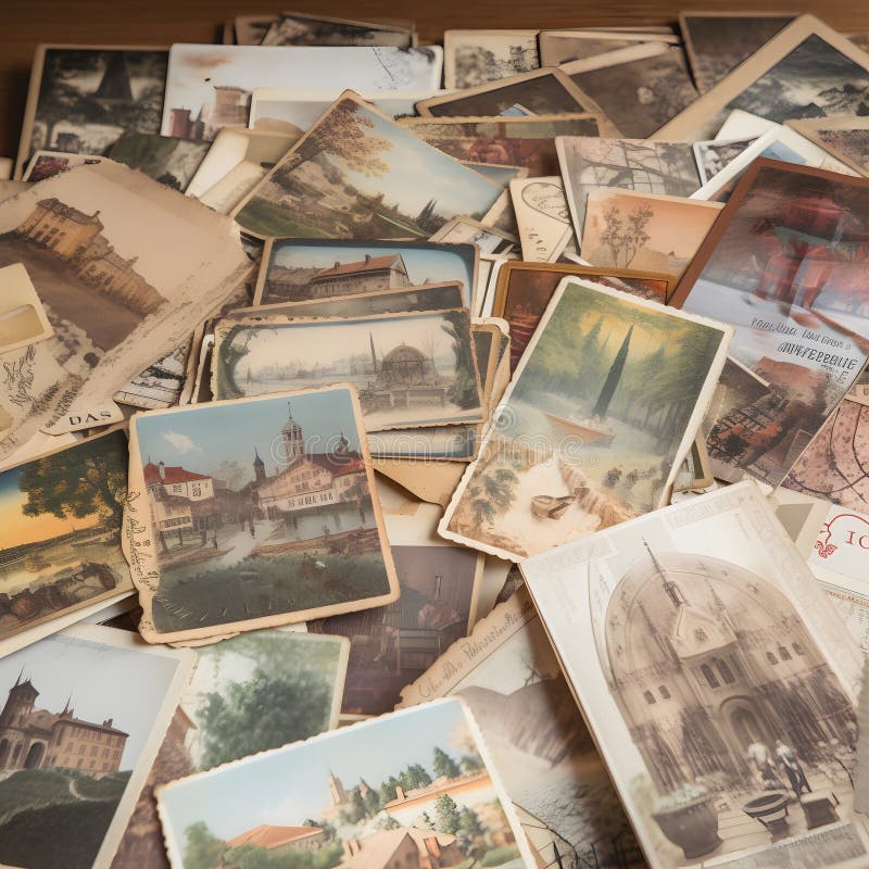 Collection of Vintage Postcards from Around the World Generative AI ...