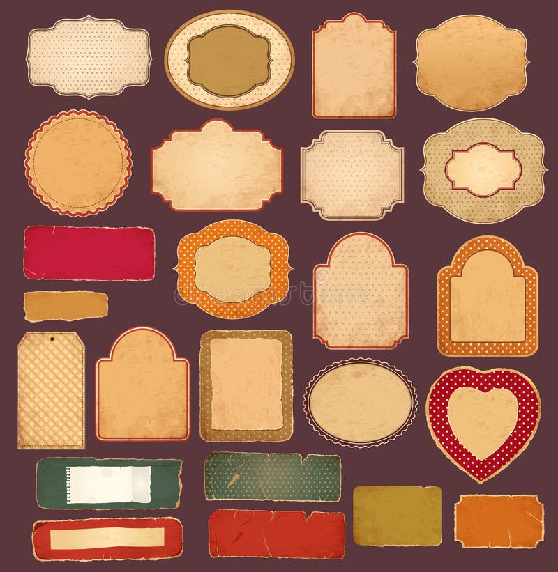 Collection: Vintage and Retro Labels Stock Vector - Illustration of ...