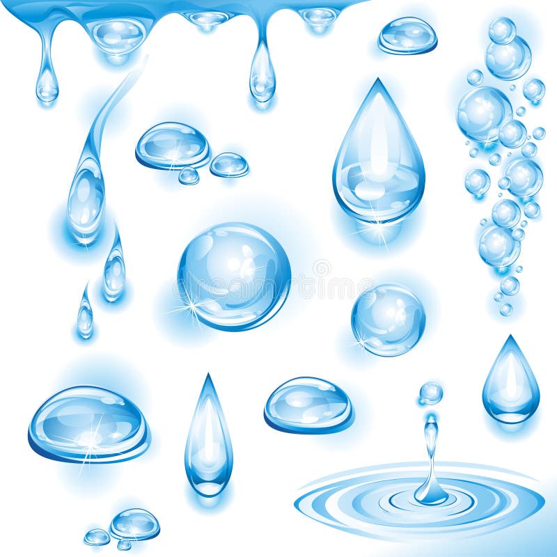 Collection of water. stock vector. Illustration of rain - 22970929