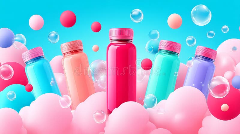 A Collection of Water Bottles Floating in the Air, Captivating Visual ...