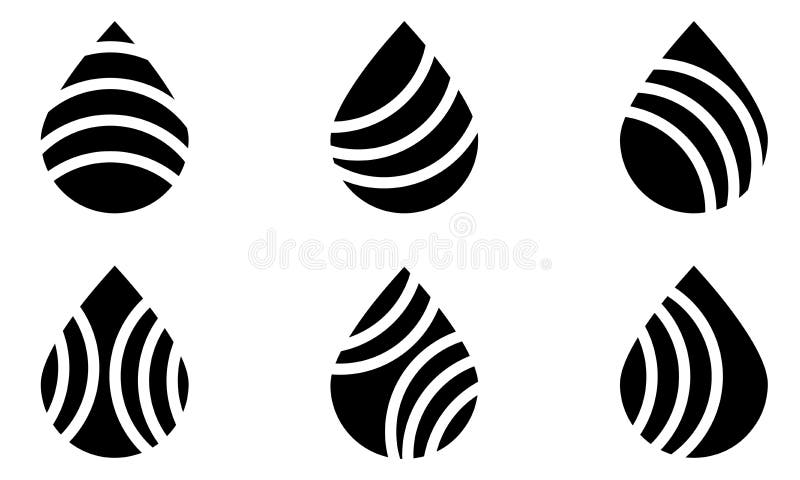 Mega Set of Water Drop Logo Template Stock Vector - Illustration of ...