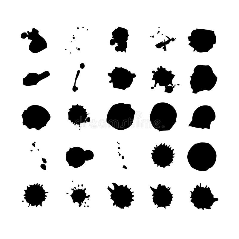 Collection Of Watercolor Brushes Blots And Spray Stock Vector