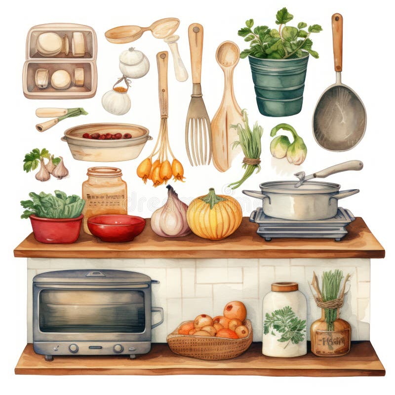 Watercolor Kitchen Scale Stock Illustrations – 77 Watercolor Kitchen Scale Stock Illustrations ...