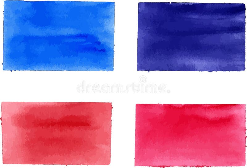 Collection of Watercolor Rectangles for Design Stock Vector ...