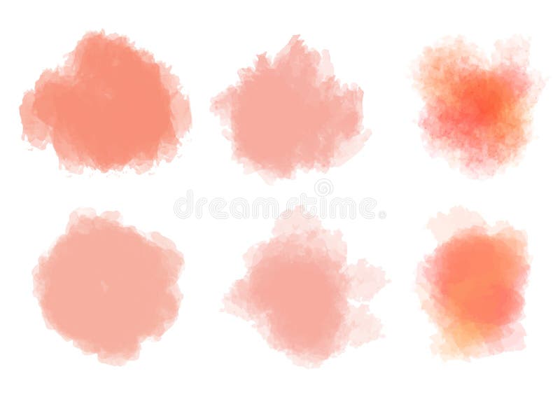 Collection of Watercolour Splat Designs Stock Vector - Illustration of ...