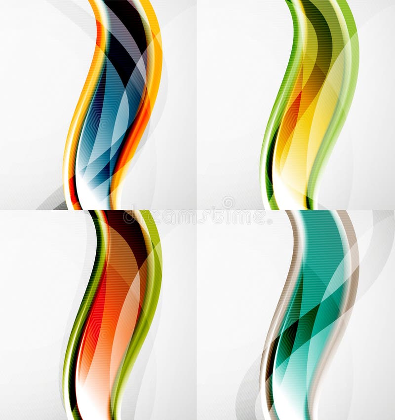 Collection of wave layouts stock vector. Illustration of layout - 43934062