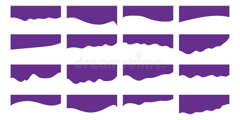 Collection of Wavy Decorative Border for Web Design Element Vector ...