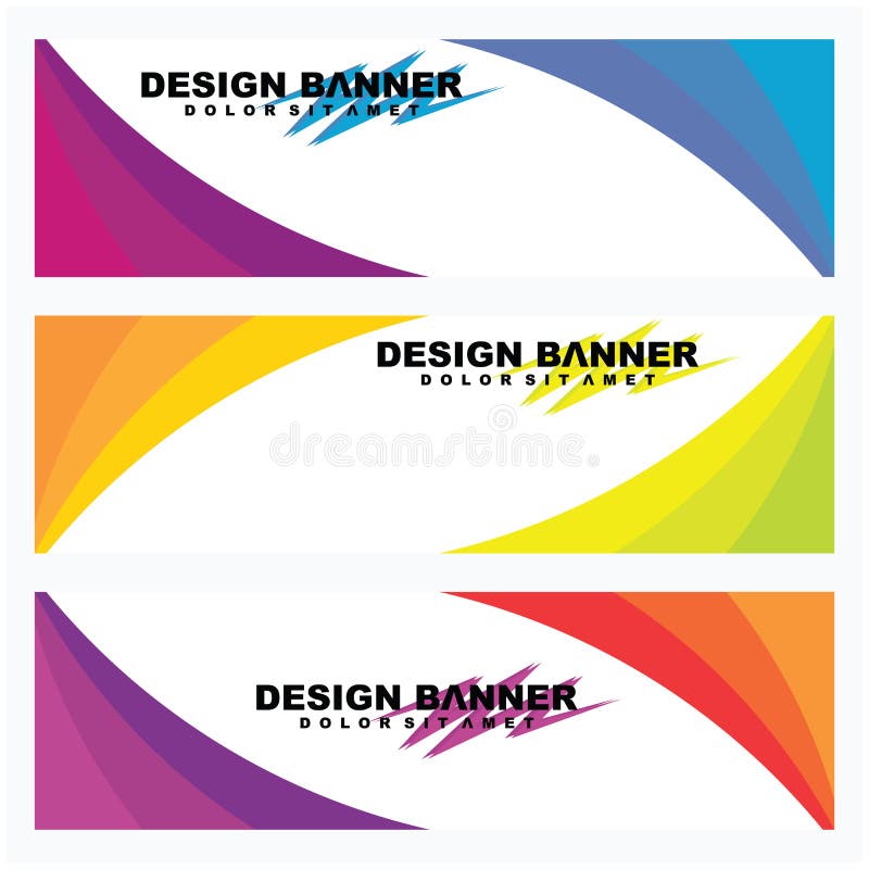 Collection of Web Banner Design Template, Vector Abstract Design Web ...