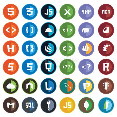 Collection of Web Development Shield Signs - Html5 Stock Vector ...