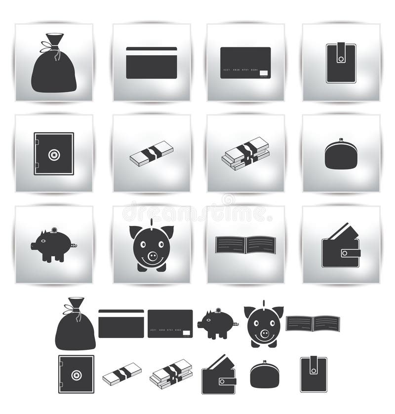 Collection Web Icon. Set Pictogram Stock Illustration - Illustration of ...