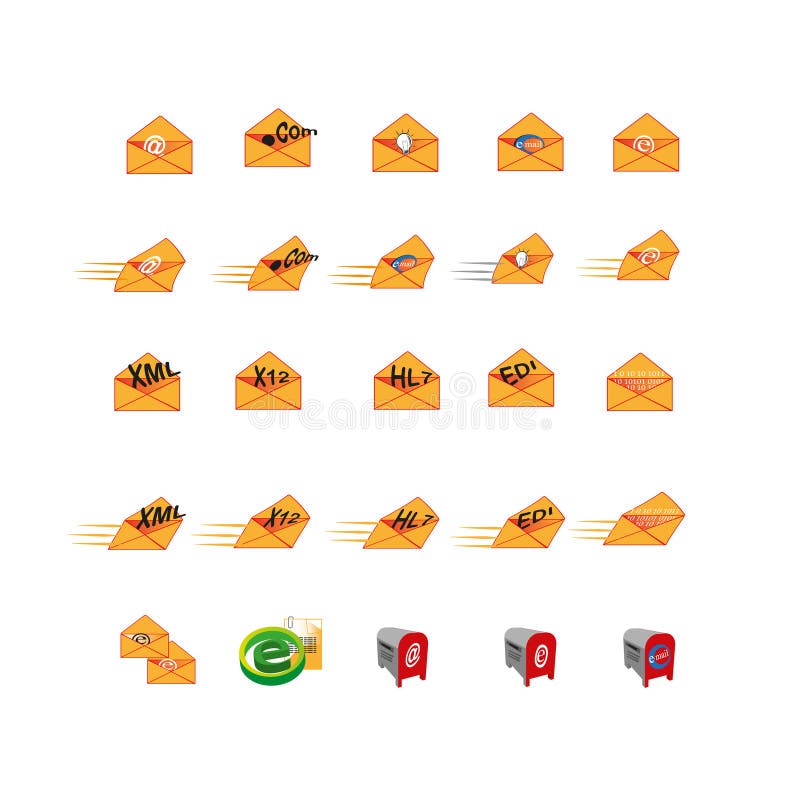 Collection Web Server Icon Symbol Stock Vector - Illustration of ...