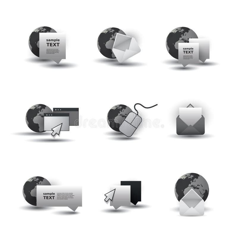 Collection of Website Elements, Icons Stock Vector - Illustration of ...