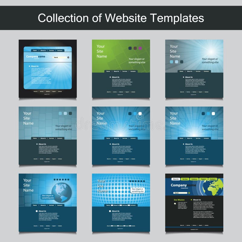 Collection of Website Templates for Your Business Stock Vector ...