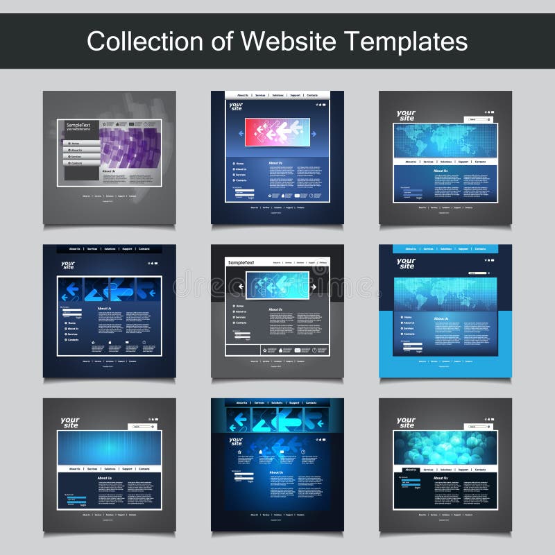 Collection of Website Templates for Your Business Stock Vector ...
