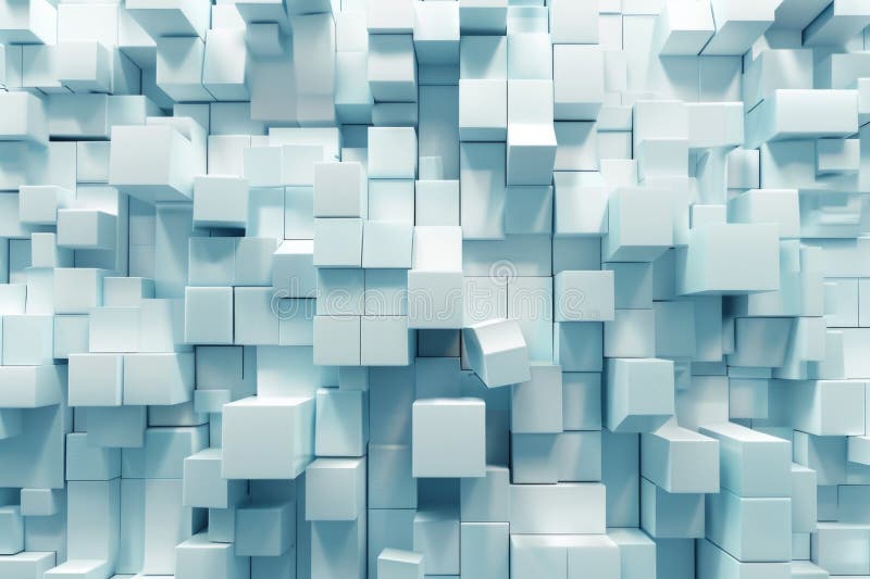 White Cubes in Room stock photo. Image of generated - 375871410