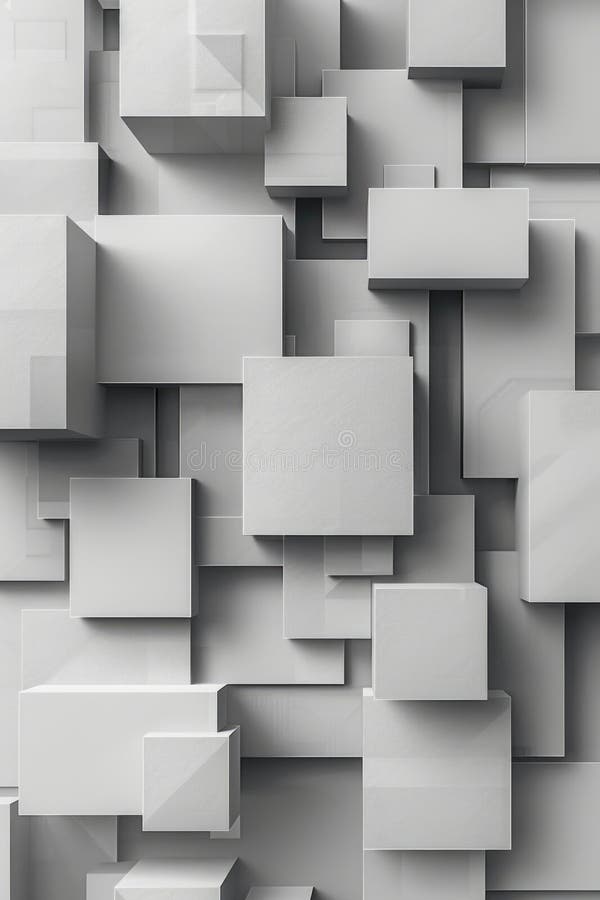 A Collection of White Cubes Stacked Together, Often Used in Minimalist ...