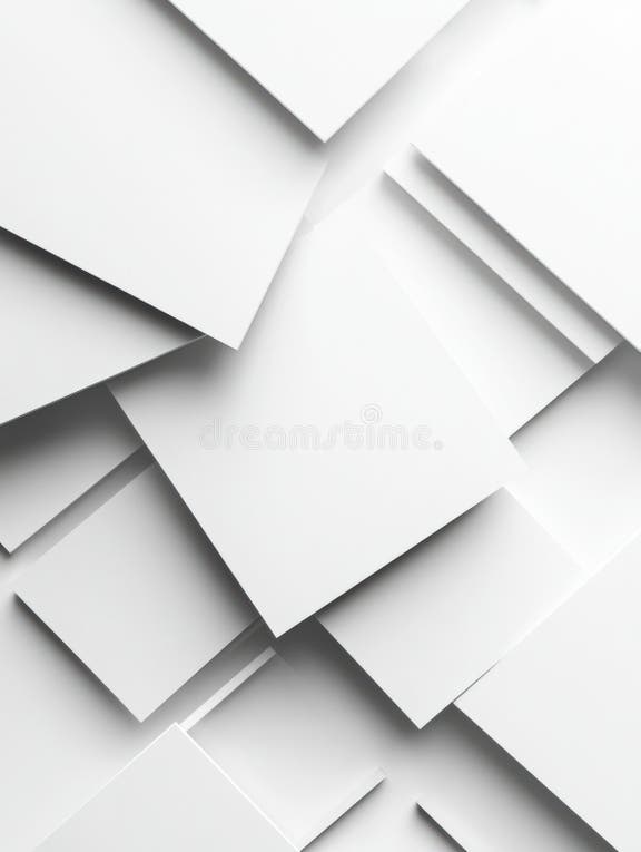 Layers of White Paper Arranged in a Random Pattern on a Flat Surface ...
