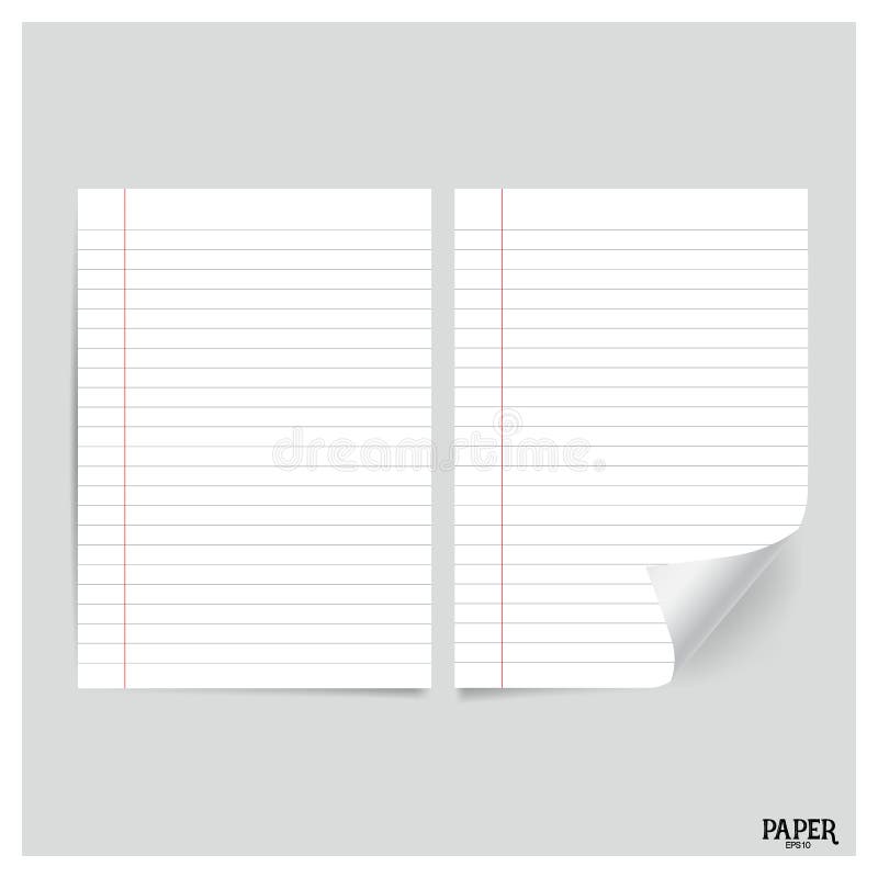 Collection of White Papers, Ready for Your Message. Vector Illus Stock ...