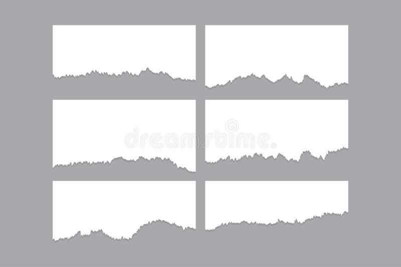 Collection of White Torn Ripped Paper Sheets Stock Vector ...