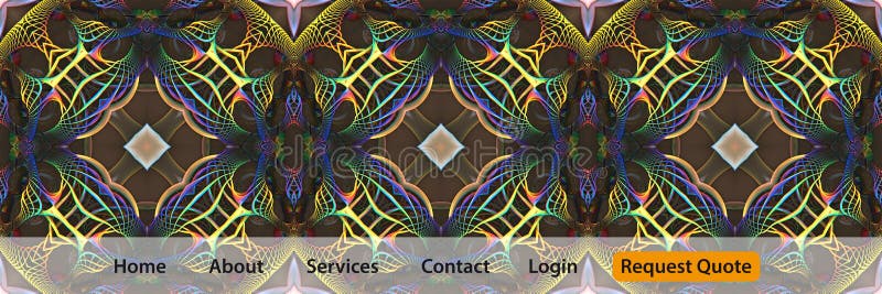 3D Render Collection of Wide Abstract Web Headers Stock Illustration ...