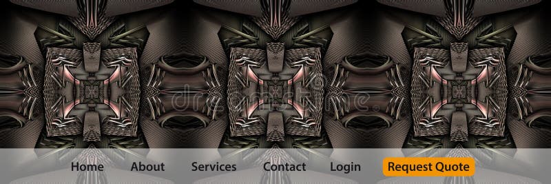 3D Render Collection of Wide Abstract Web Headers Stock Illustration ...