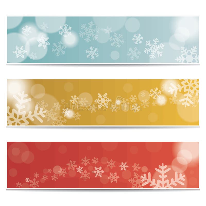 Collection of Winter Banners. Vector Illustration Decorative Design ...