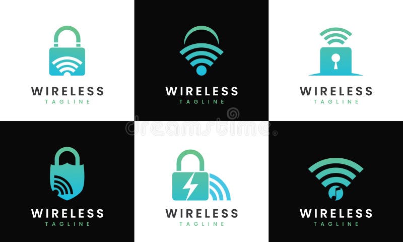 Collection of Wireless Logo Stock Vector - Illustration of symbol, wifi ...