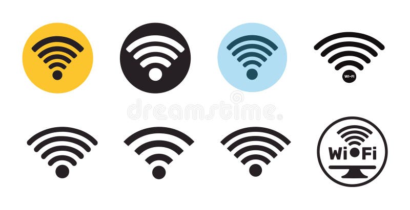 Collection of Wireless WiFi Icons. Wifi Icon Set Stock Vector ...