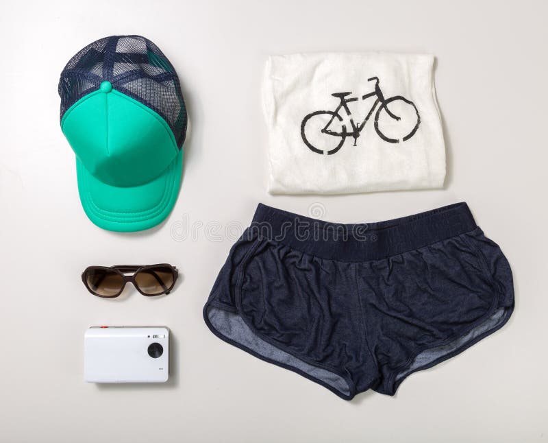 Collection of Woman Accessories Stock Photo - Image of shirt ...