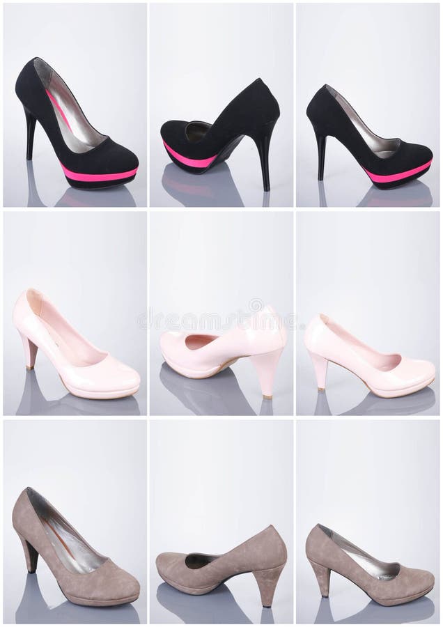 Collection of woman shoes stock photo. Image of indecision - 43110906