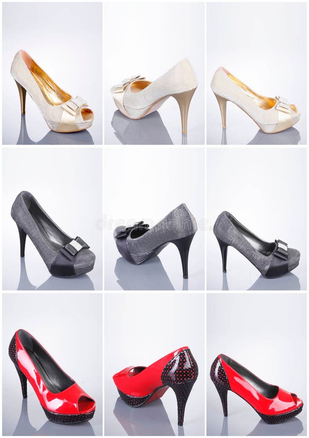 Collection of woman shoes stock photo. Image of female - 43111144