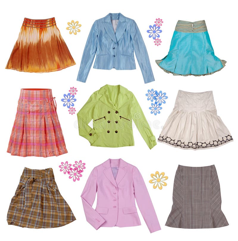 Collection of Women S Clothing Stock Illustration - Illustration of ...