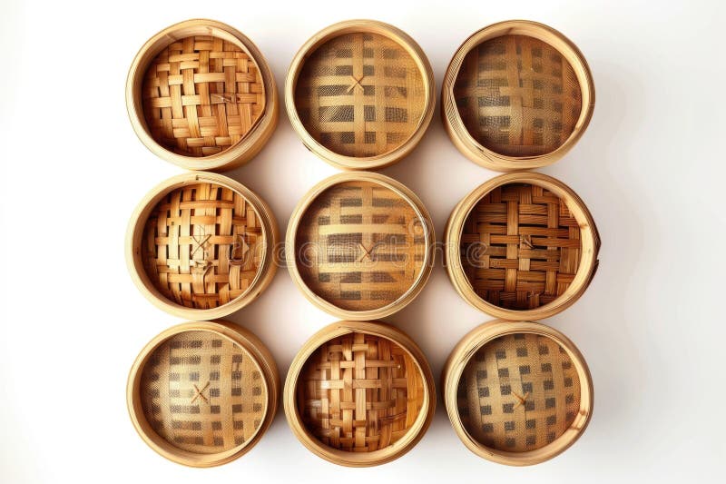 A Collection of Wooden Baskets Placed on a Table, Perfect for Storing ...