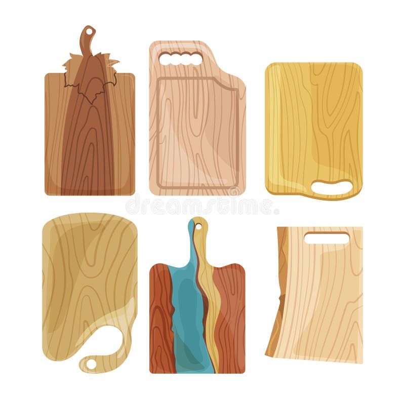 Collection of Wooden Cutting Boards with Different Shape, Form and ...